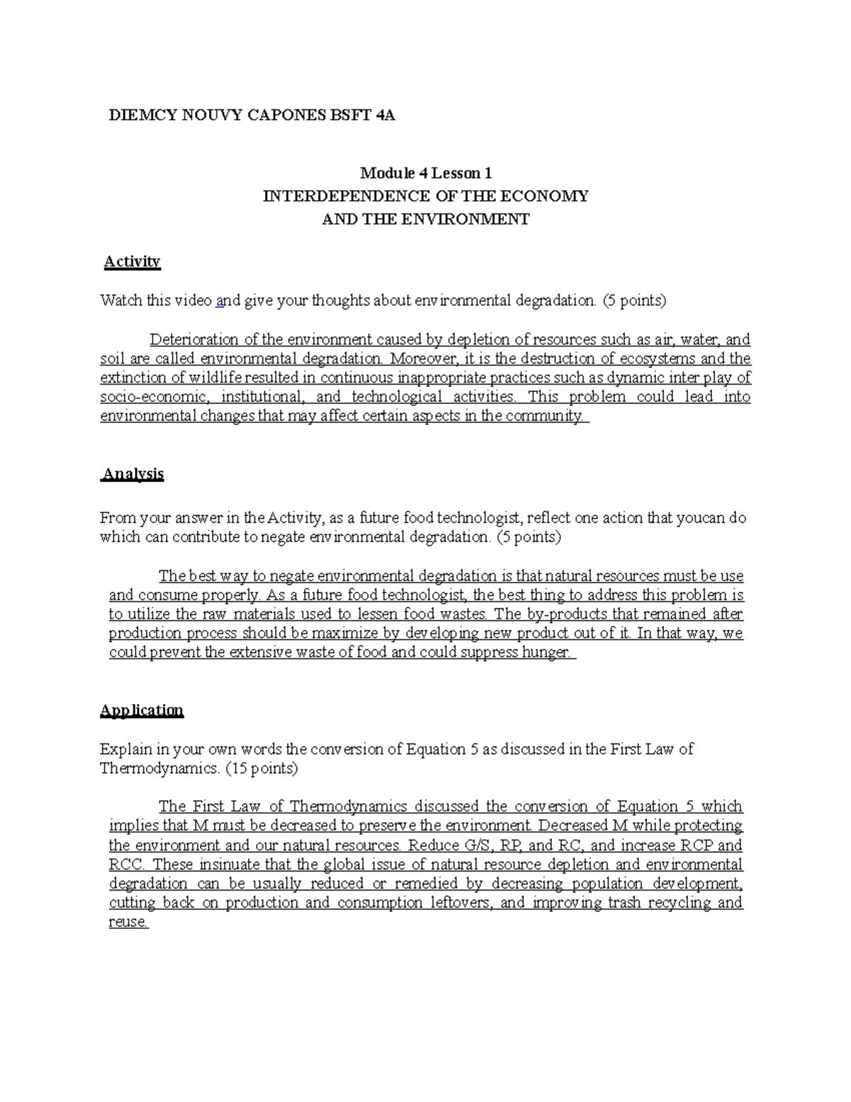 Capones DN M4L1 Interdependence OF THE Economy - DIEMCY NOUVY CAPONES ...