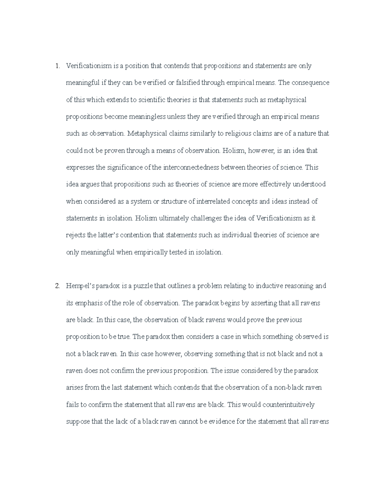 verificationism - Verificationism is a position that contends that ...