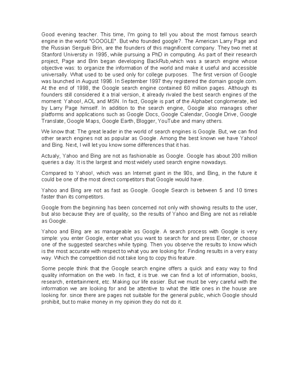 Project Finally - Good evening teacher. This time, I'm going to tell ...