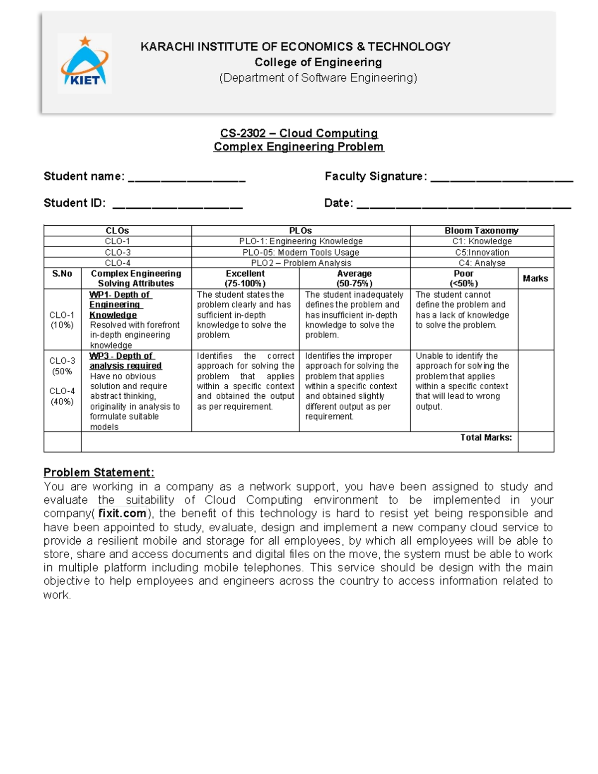 CC CEP Spring 2023-B - dadd - KARACHI INSTITUTE OF ECONOMICS ...