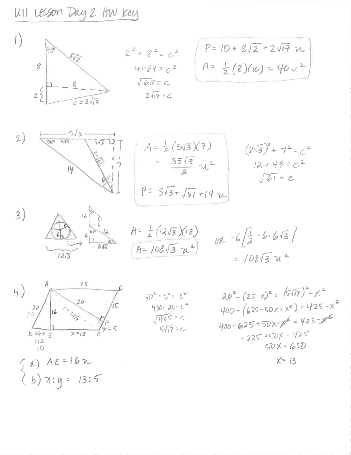 U11 Lesson Day 2 HW Key - hghn - Studocu