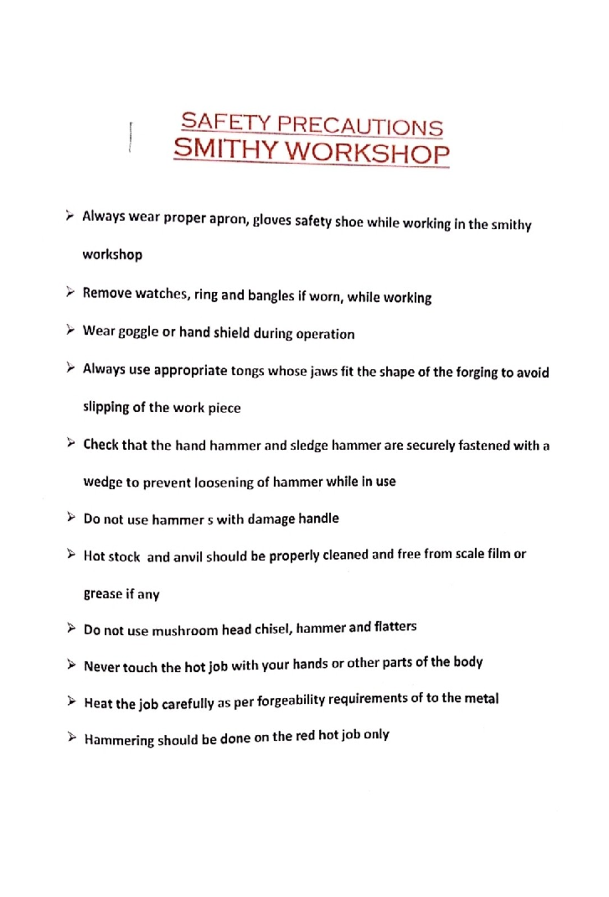 Smithy workshop 20211014104625254 - Workshop practice - Studocu