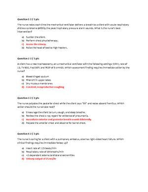 265 Study Guide - Exam 1 - Exam 1 - EXAM 1 – ADV. MED SURG UNIT 1 ...