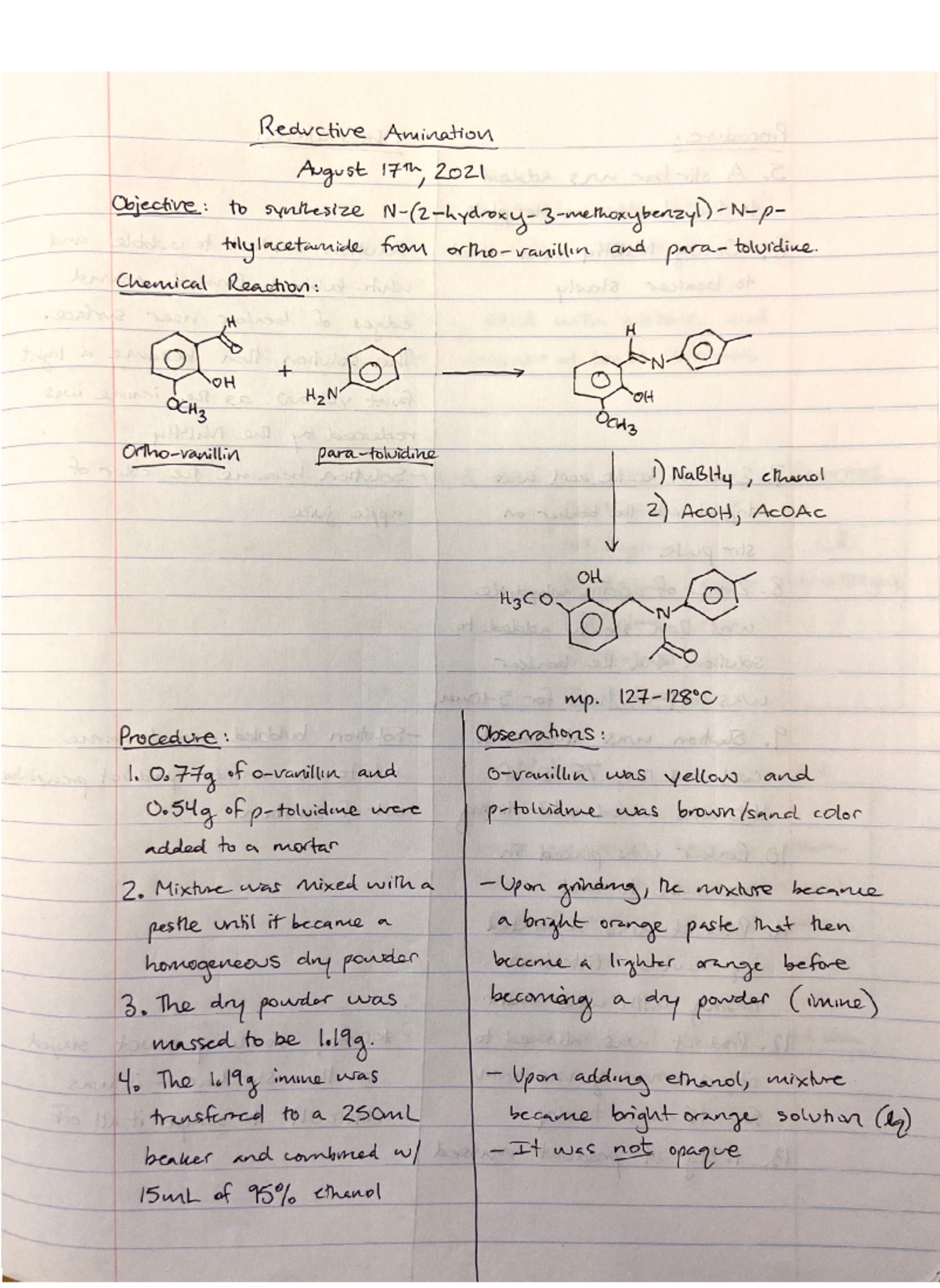 Organic Chemistry II Lab 7 (Animation) Materials - Multi-Step Synthesis ...