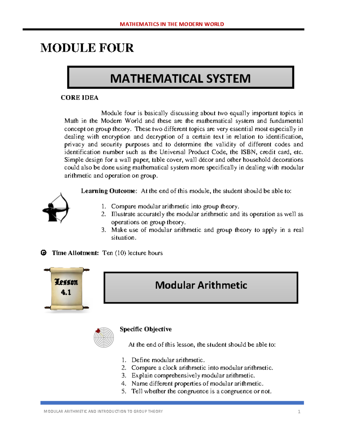 Module in Mathematics in the Modern World-Mathematical System - MODULE ...
