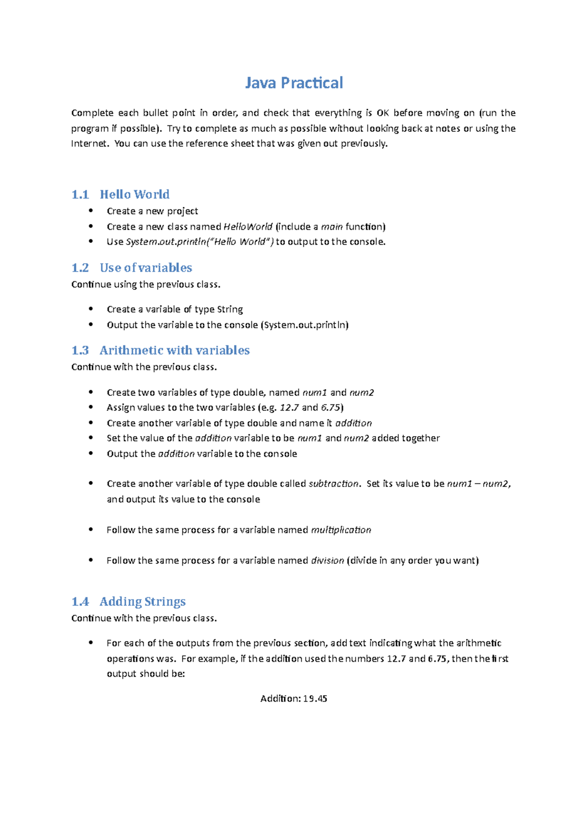 Practical revision v1 Java Practical Complete Each Bullet Point In practical-revision-v1-java-practical-complete-each-bullet-point-in