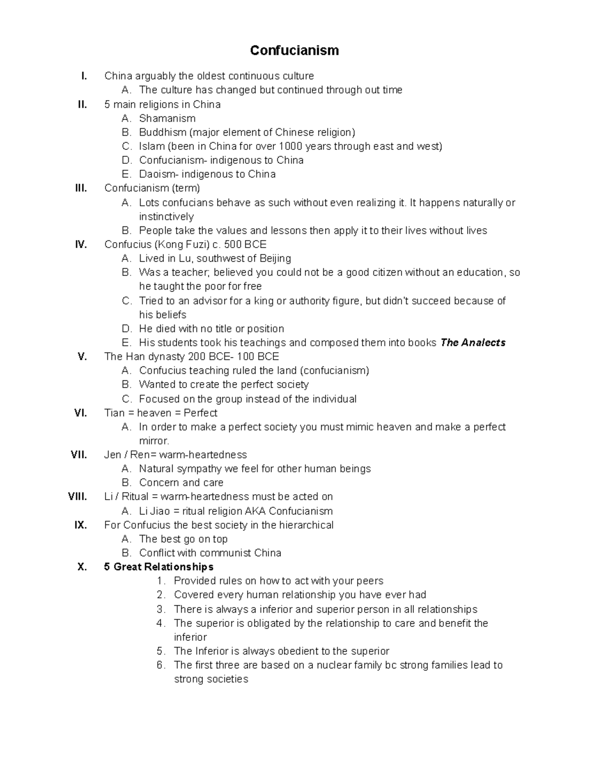 Comparative Religion 10 22 18 - Confucianism I. China arguably the ...