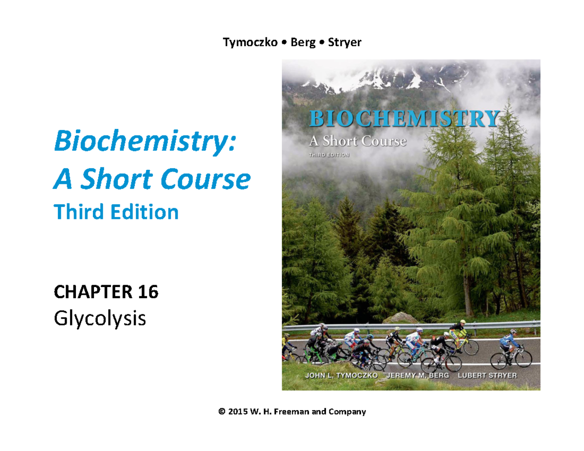 Chapter 16 - lecture notes - Biochemistry: A Short Course Third Edition ...