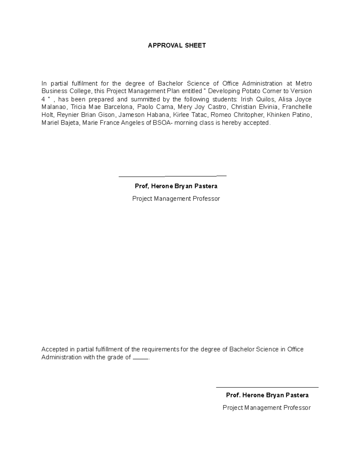 Approval - sfwdcfgrd - APPROVAL SHEET In partial fulfilment for the ...