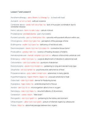 Lesson 2 - Medical Terms to know - Lesson 2 Antianemic - anti / an / em ...