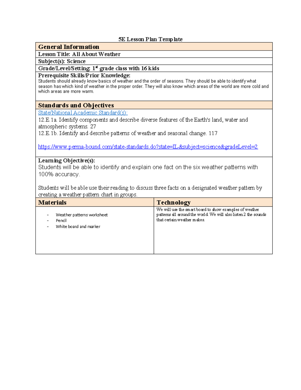 C108 task 1 - hw for 2020 - 5E Lesson Plan Template General Information ...