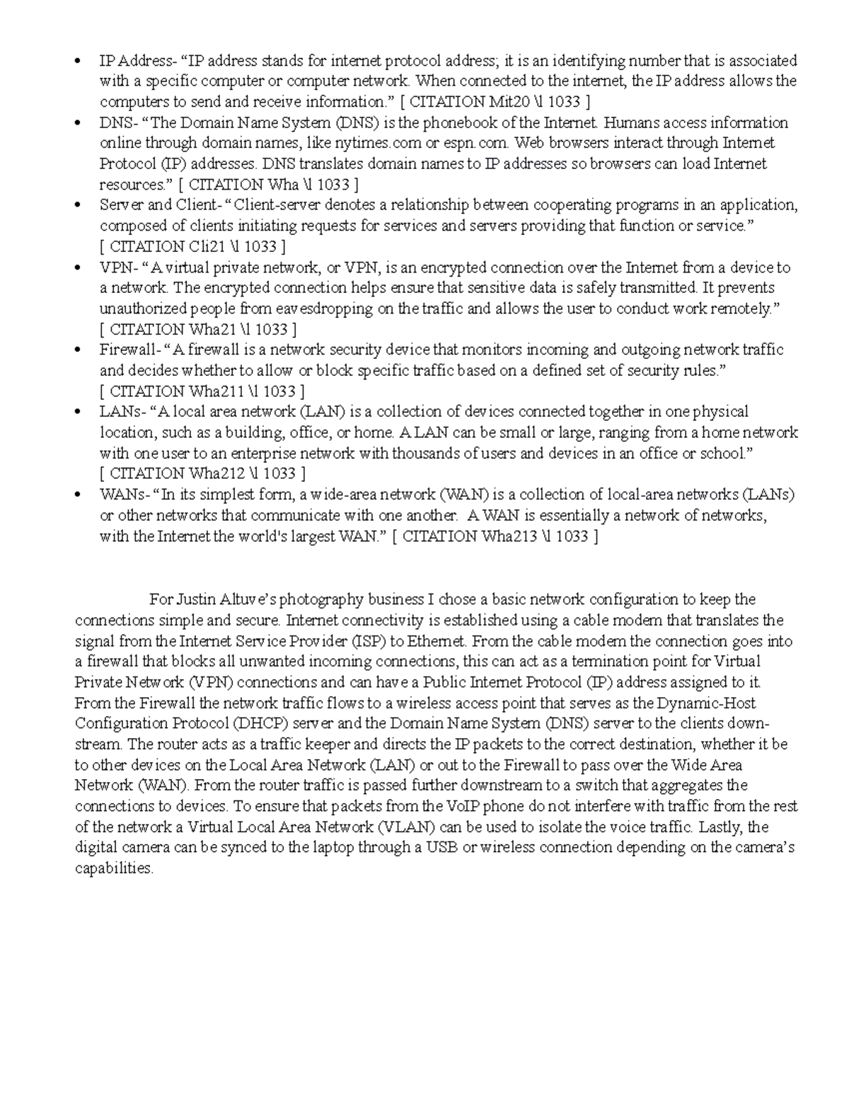 IT 200 Network Configuration Model - IP Address- “IP address stands for internet protocol ...