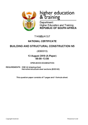 N5 Building and Structural Construction April 2021 - NATIONAL ...