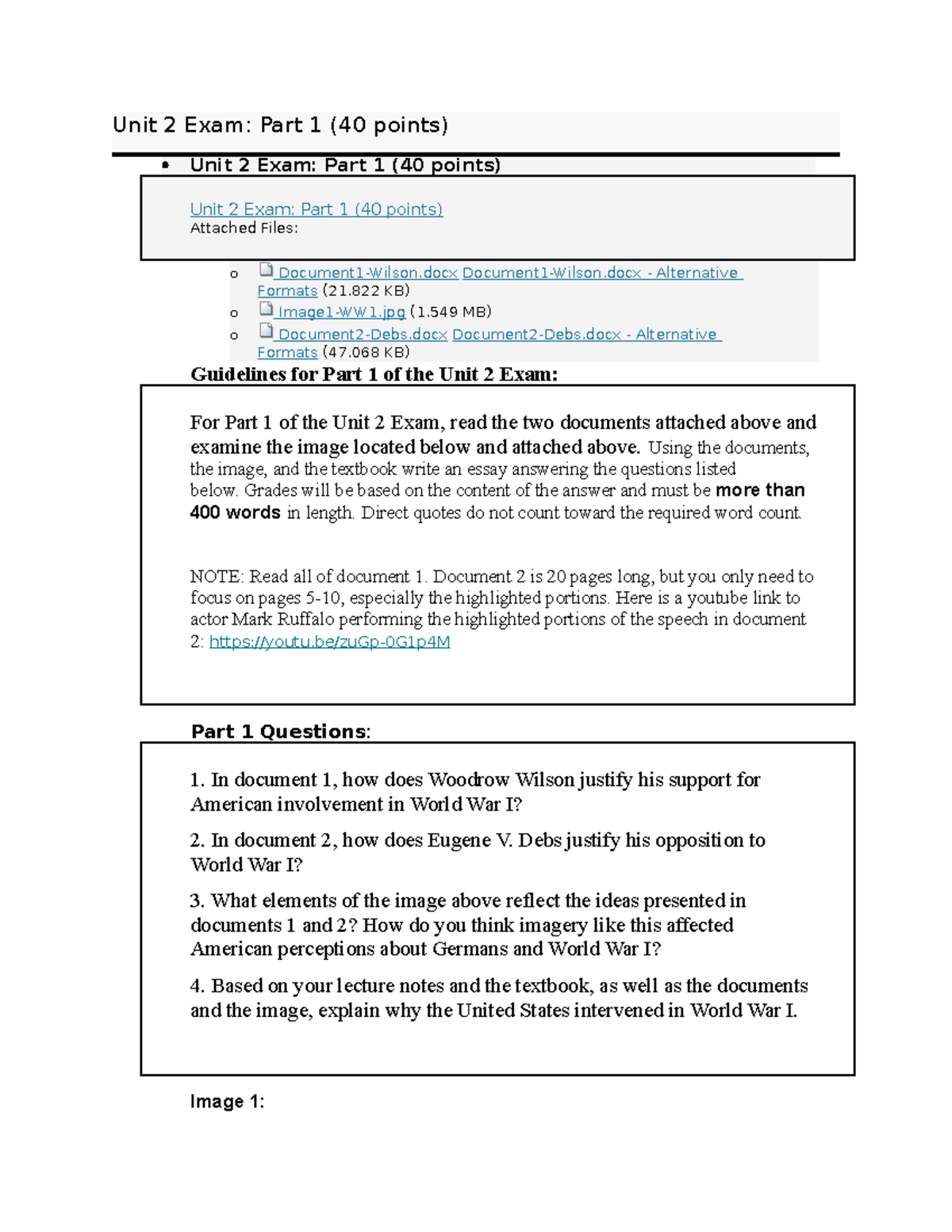 Unit 2 Exam - exams quiz - Unit 2 Exam: Part 1 (40 points) Unit 2 Exam ...