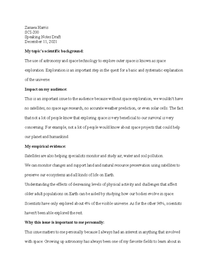 Module 4 - 4-3 Project Part One - Planning Document First Draft SCI 200 - Planning Document ...