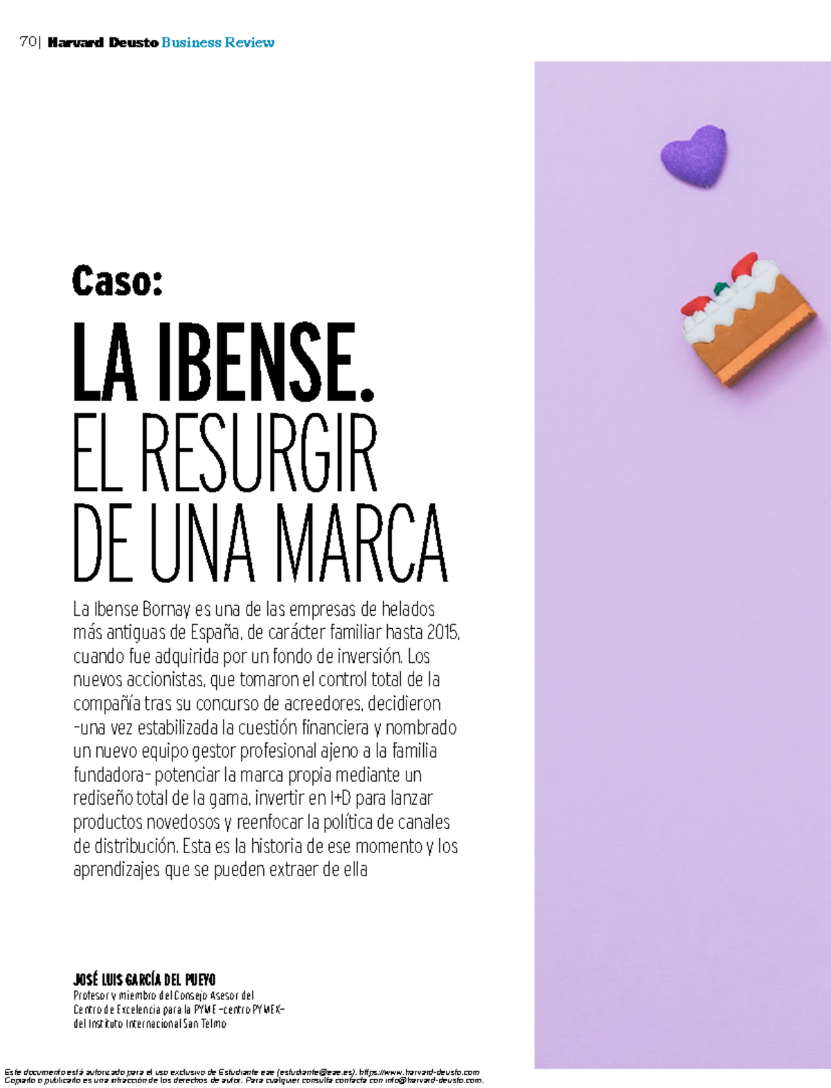 Caso La ibense. El resurgir de una marca - 70| Harvard DeustoBusiness ...