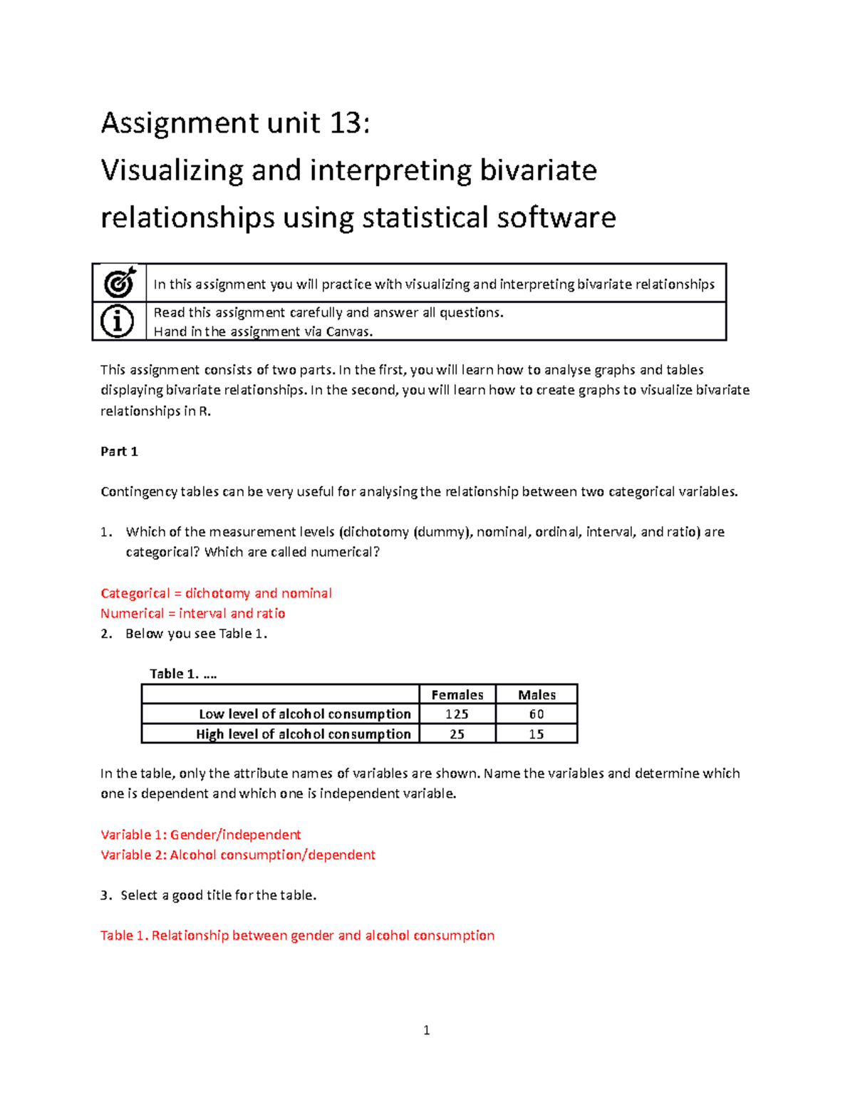 Unit 13 - Assignment - Assignment unit 13: Visualizing and interpreting ...