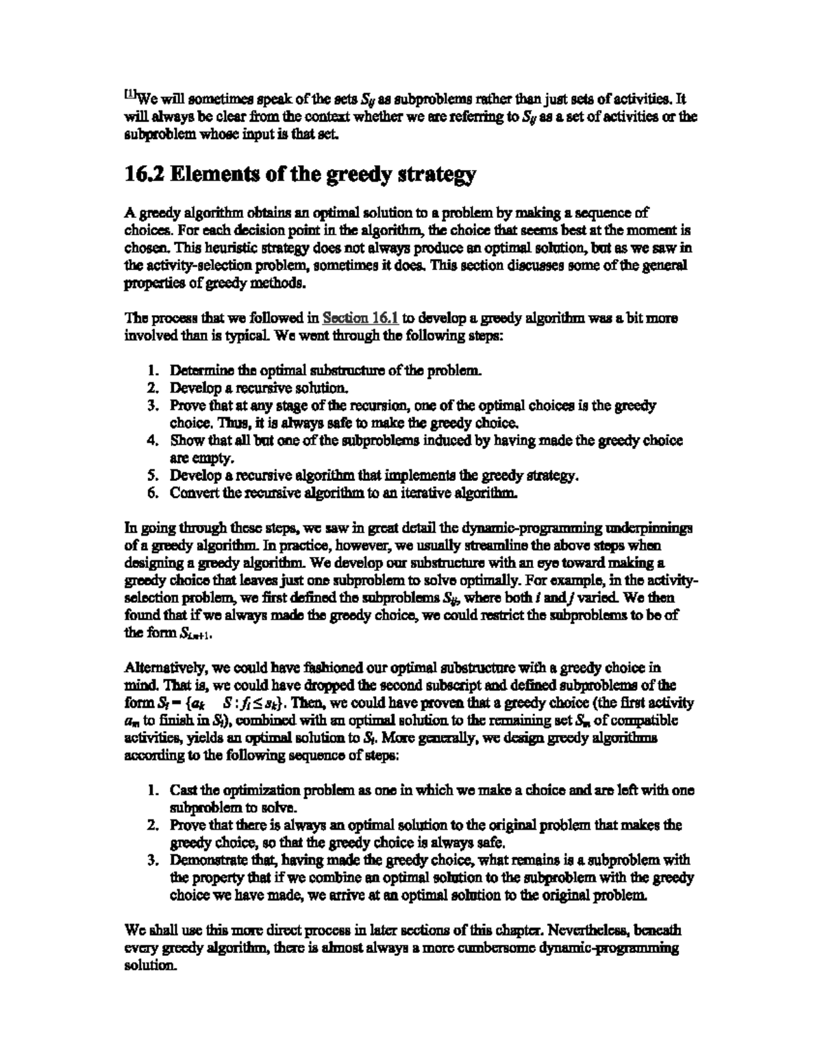 Algorithm PART 5 Greedy a Lgorithm- Chapter 16.2 - Computer Science ... Algorithm PART 5 Greedy a Lgorithm- Chapter 16.2 - Computer Science ...