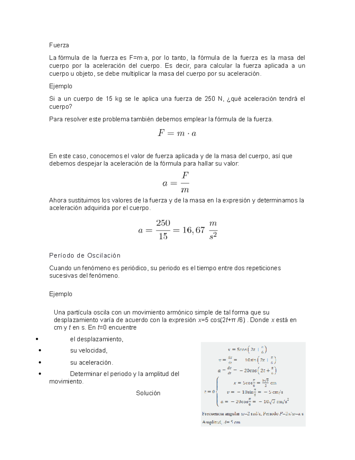 RA 1 U1 Fisica - resultado de aprendizaje - Fuerza La fórmula de la ...