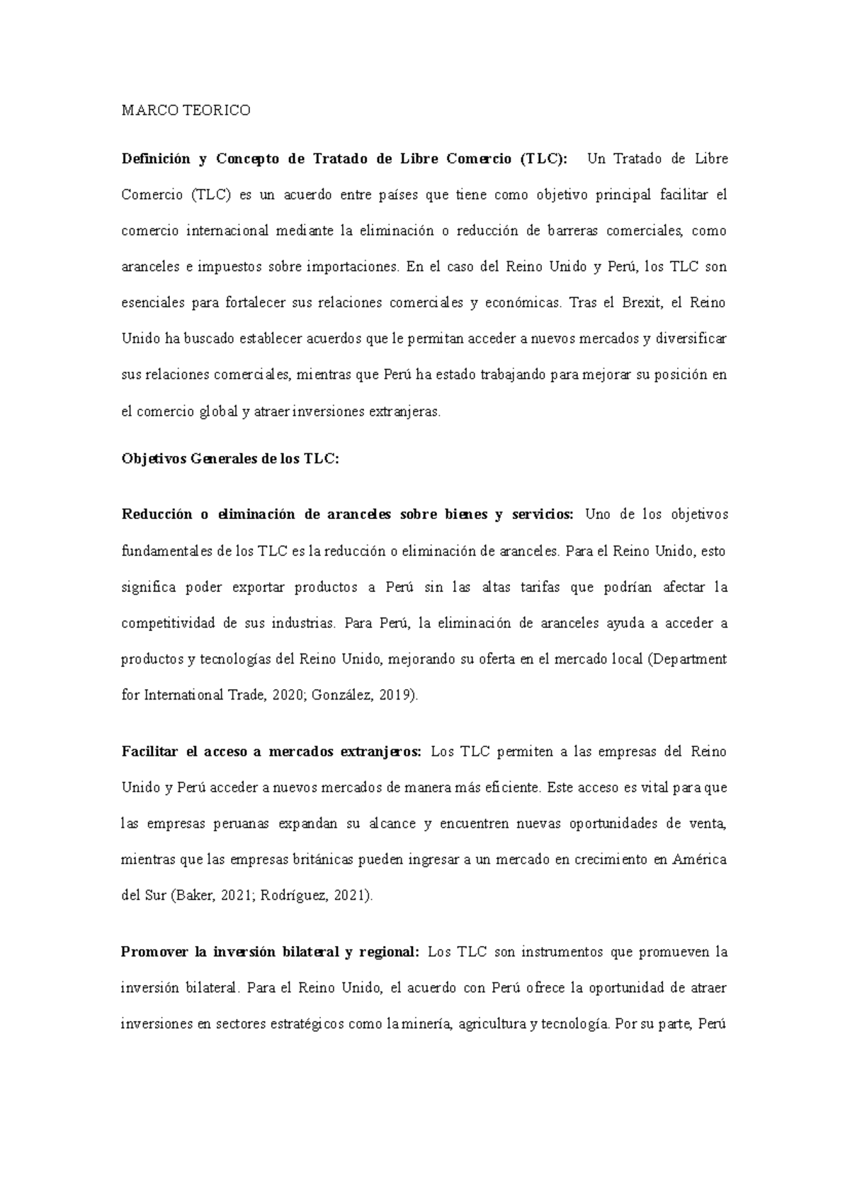 Marco Teorico TLC - MARCO TEORICO Definición y Concepto de Tratado de ...