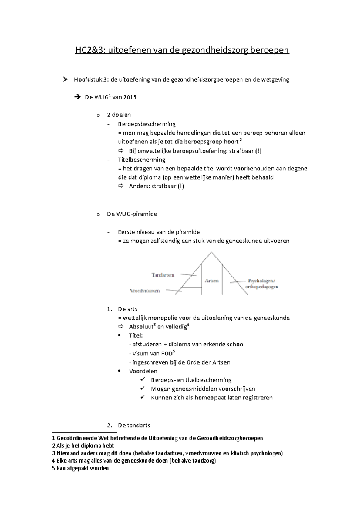 Rechten - uitoefenen van de gezondheidszorg beroepen - HC2&3 ...