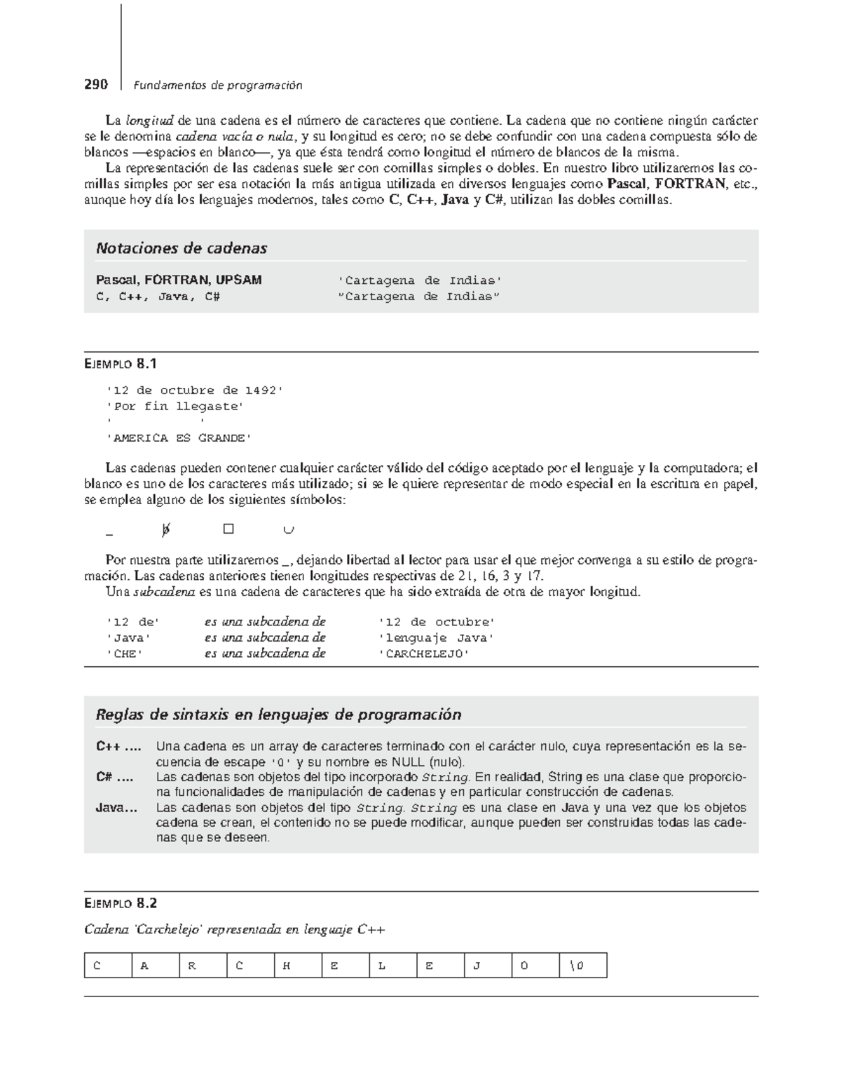 LO Fundamentos de programación - 290 Fundamentos de programación La ...