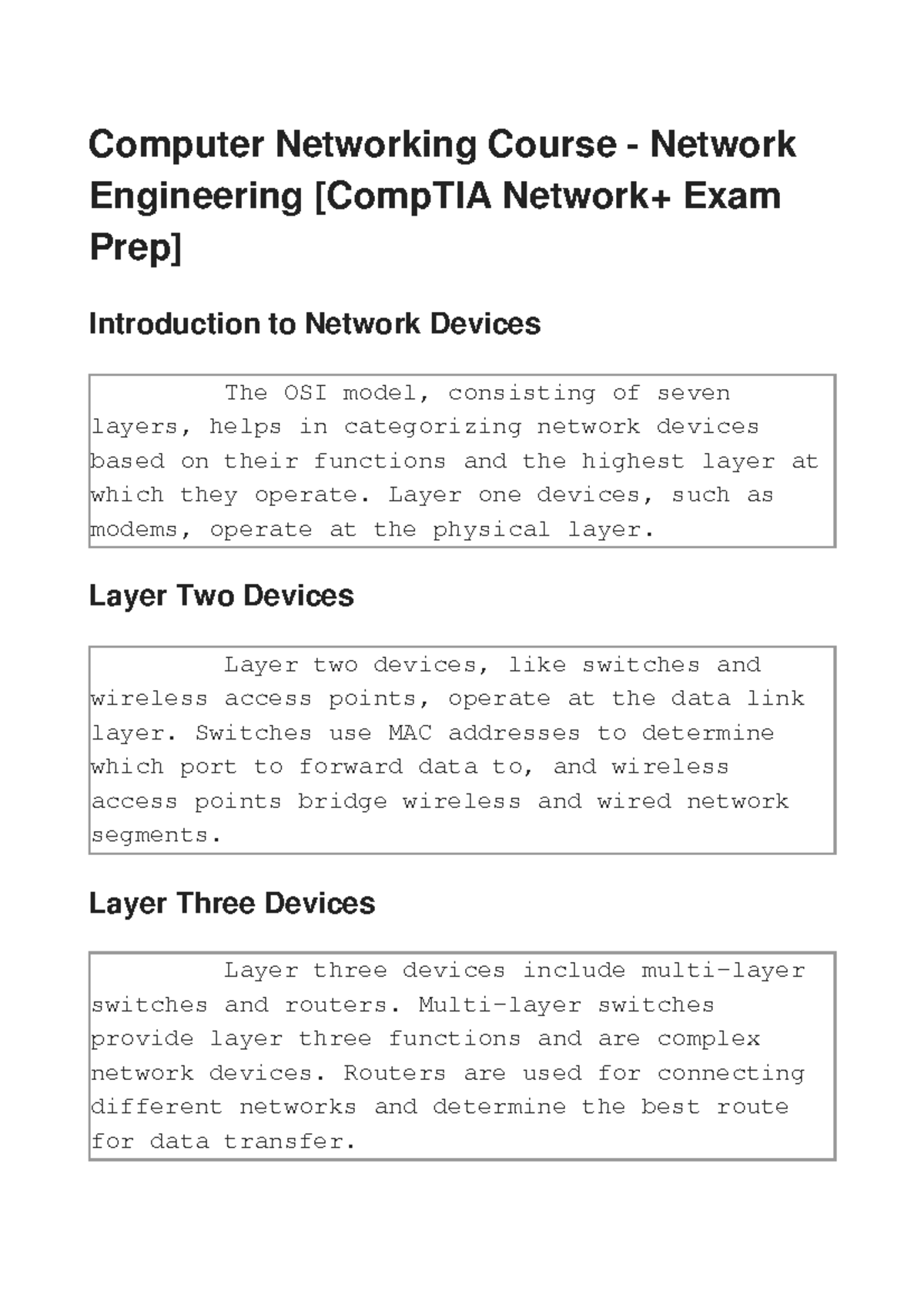 Video summary - Networking Stuff - Computer Networking Course - Network ...
