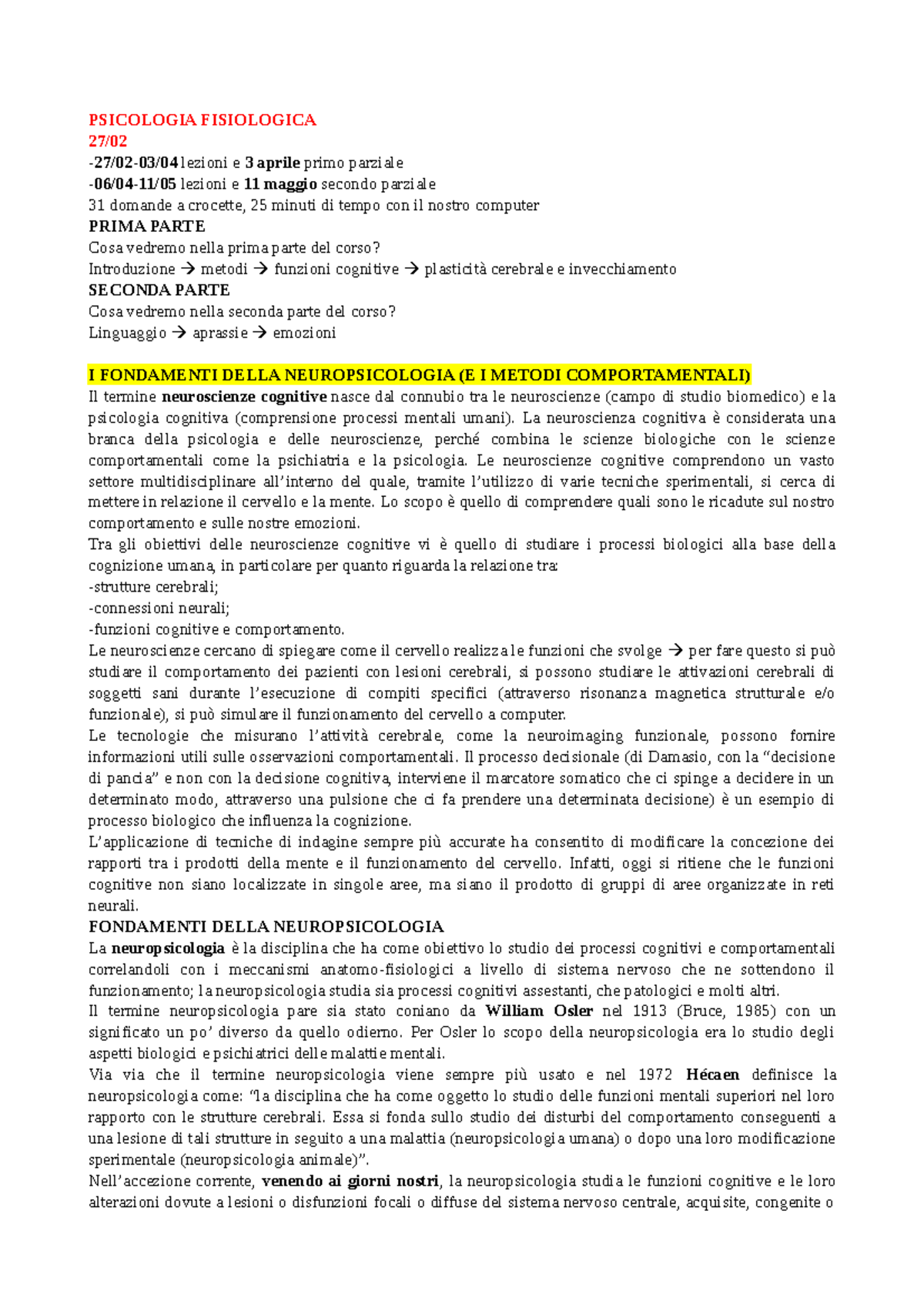 Psicologia Fisiologica 1 PSICOLOGIA FISIOLOGICA 27 27 02 03 04 Psicologia Fisiologica 1 PSICOLOGIA FISIOLOGICA 27 27 02 03 04