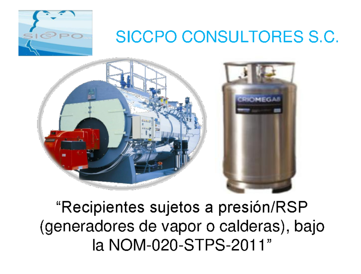 Curso Nom 020 Stps - SICCPO CONSULTORES S. “Recipientes sujetos a ...