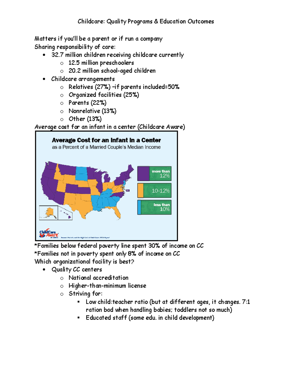 Childcare: Quality Programs & Education Outcomes - Childcare: Quality ...