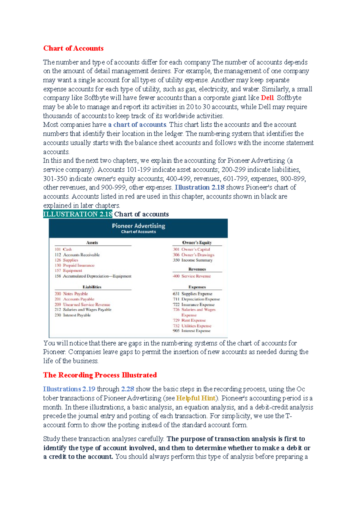 Chart of Accounts - sssf - Chart of Accounts The number and type of ...