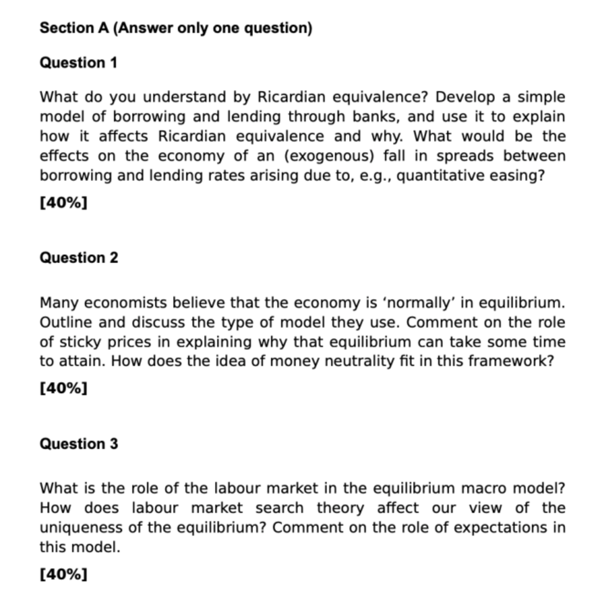 Macro Indepth - essay practise - EC3603 - Studocu