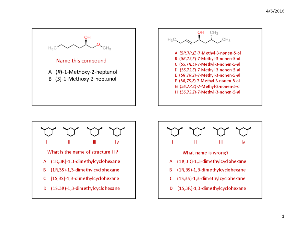 Lecture 29 - Stereochemistry II - Warning: TT: undefined function: 22 Warning: TT: undefined ...