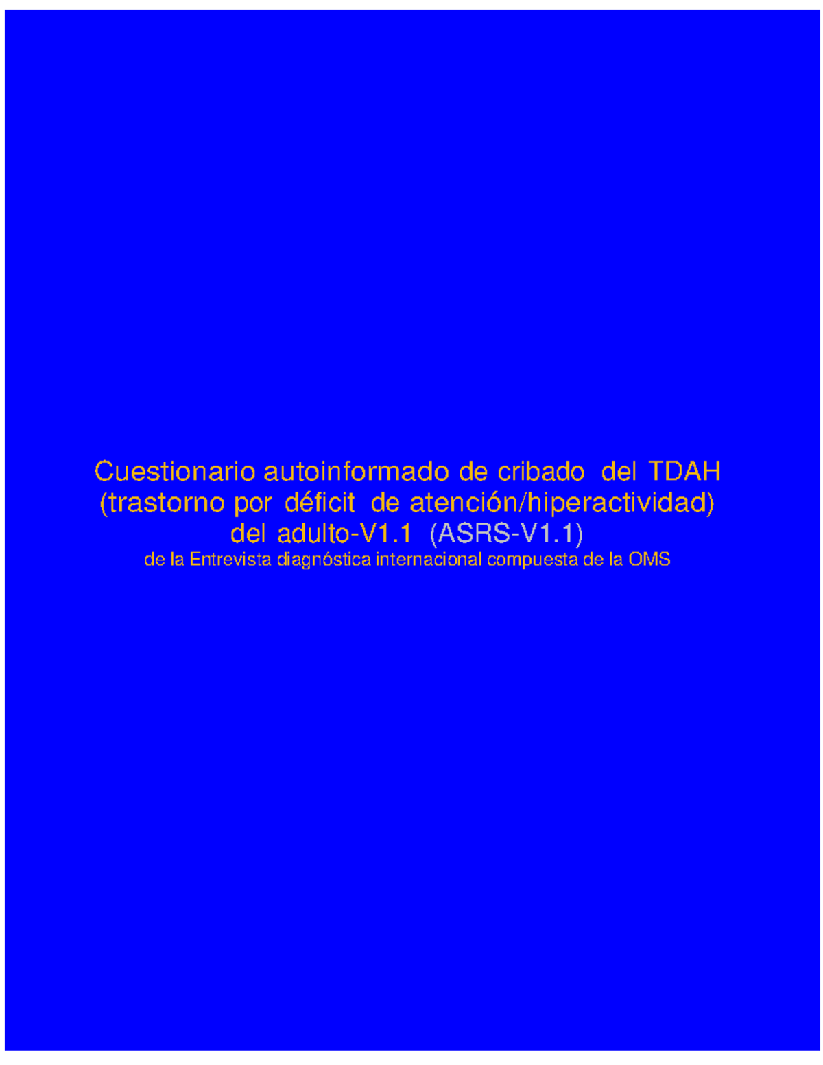 Test de TDAH 1 - transtorno de deficit de atencion e hiperactividad ...