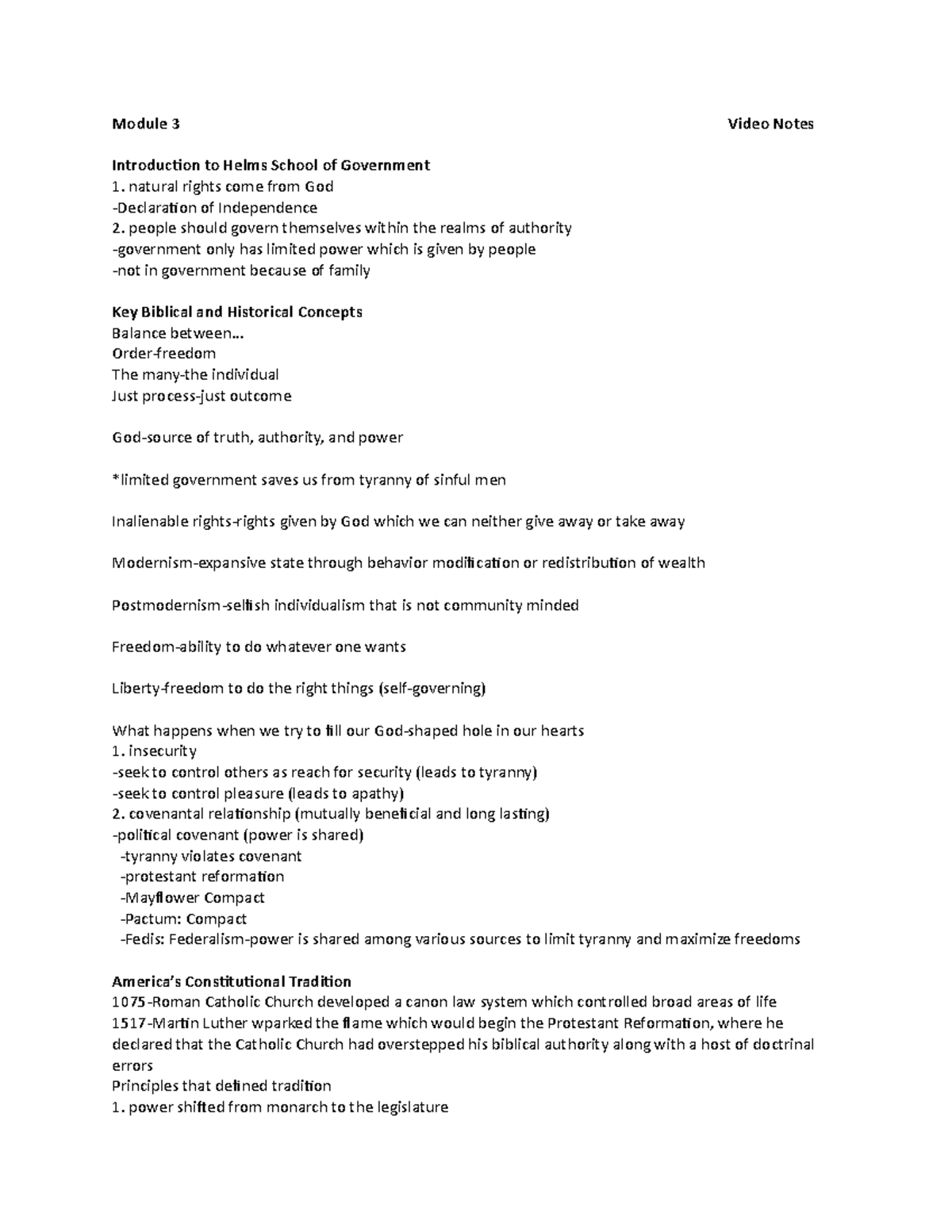 Module 3 Video Notes Module 3 Video Notes Introduction To Helms School Of Government Natural