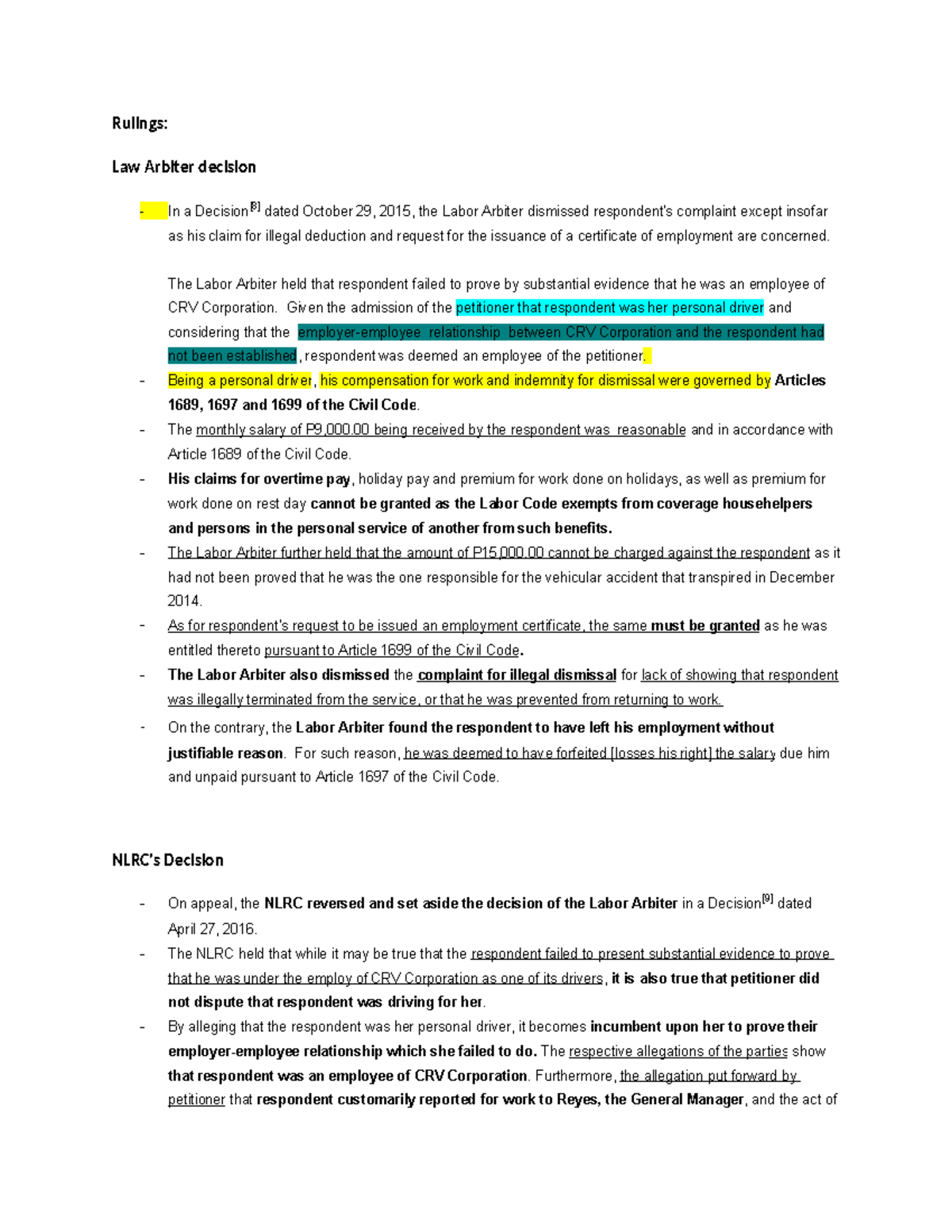 Rulings - Rulings: Law Arbiter decision In a Decision[8] dated October ...