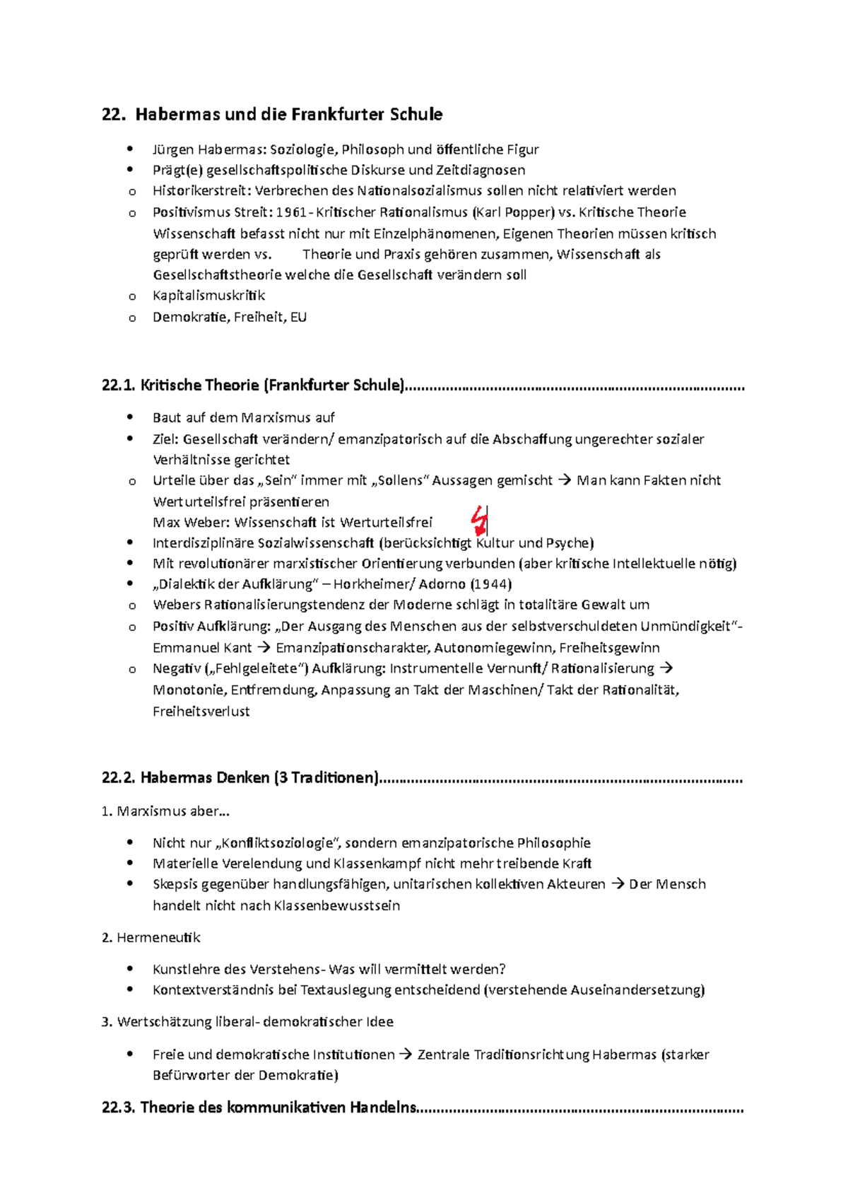 Soziologie - Theorie Jügen Habmeras - 22. Habermas und die Frankfurter Schule Jürgen Habermas ...
