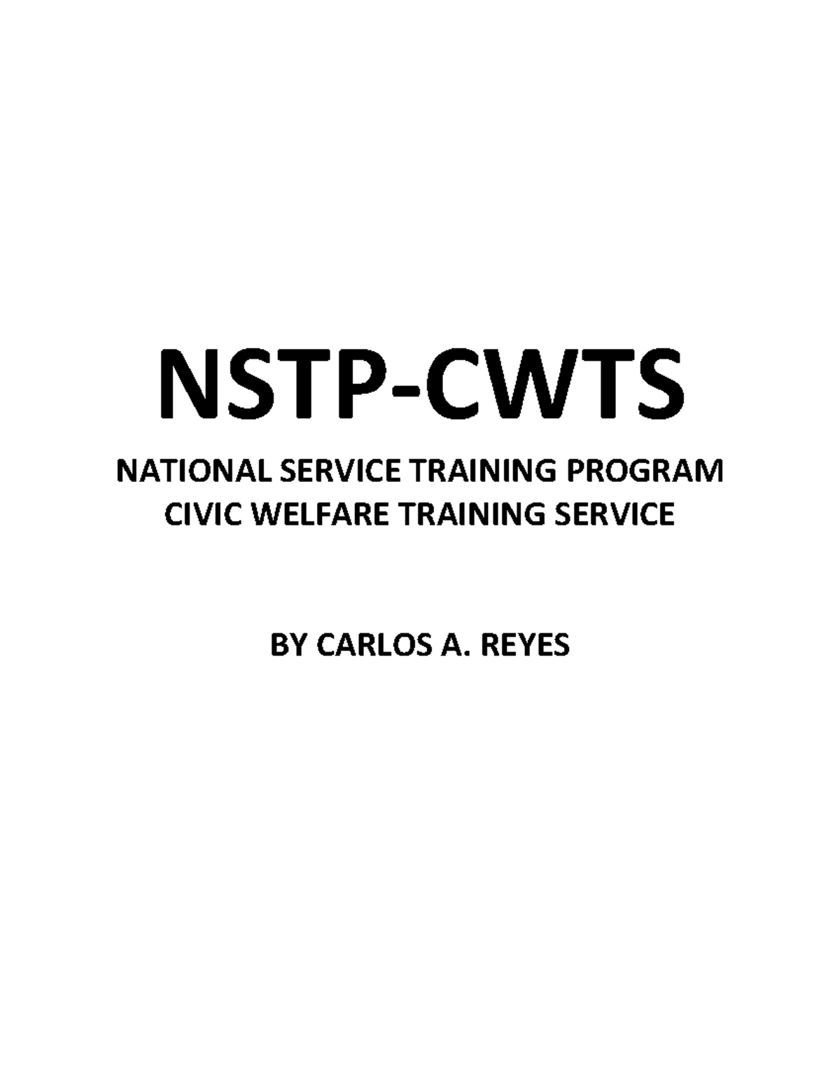 National Service Training Program CWTS 1 Lecture NOTE NSTP CWTS national-service-training-program-cwts-1-lecture-note-nstp-cwts