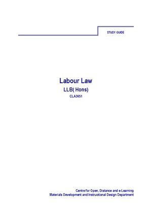 The Labour Act in Practice - INDEX Introduction Basic Conditions of ...