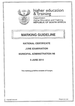 N6 Municipal Administration Lecturer Guide 1 - Municipal Administration ...