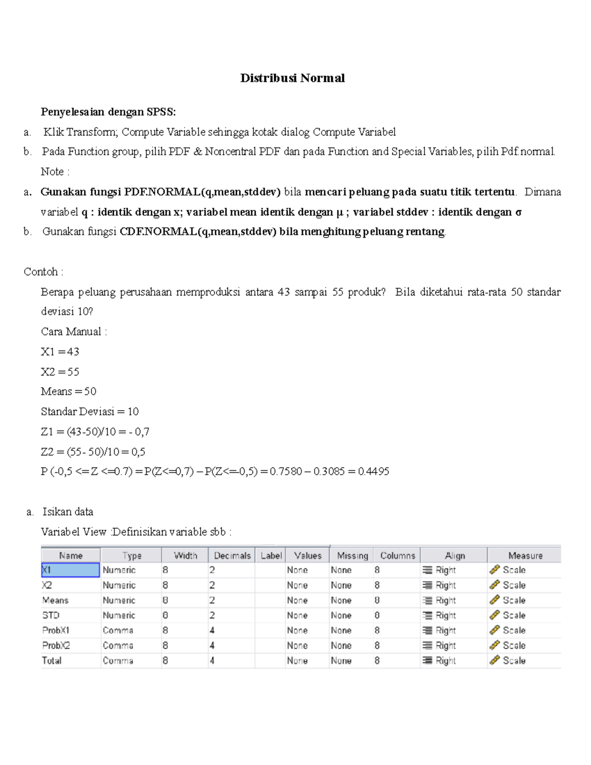 Distribusi Normal Dengan SPSS - Distribusi Normal Penyelesaian dengan ...