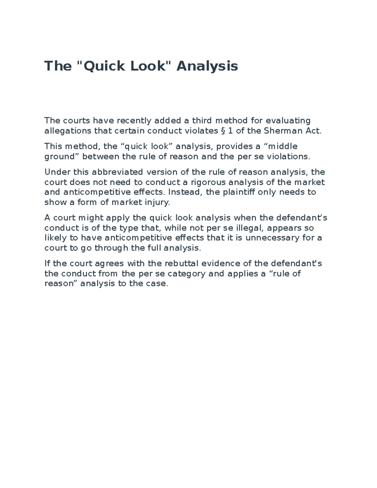 Quick look analysis - Module notes - The "Quick Look" Analysis The ...