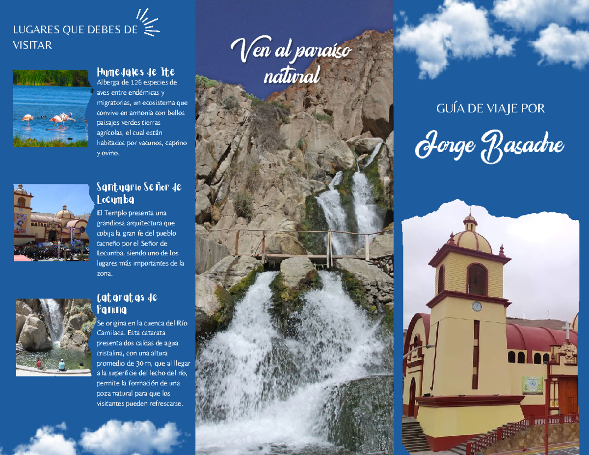 Triptico jorge basadre - GUÍA DE VIAJE POR LUGARES QUE DEBES DE VISITAR Alberga de 126 especies ...
