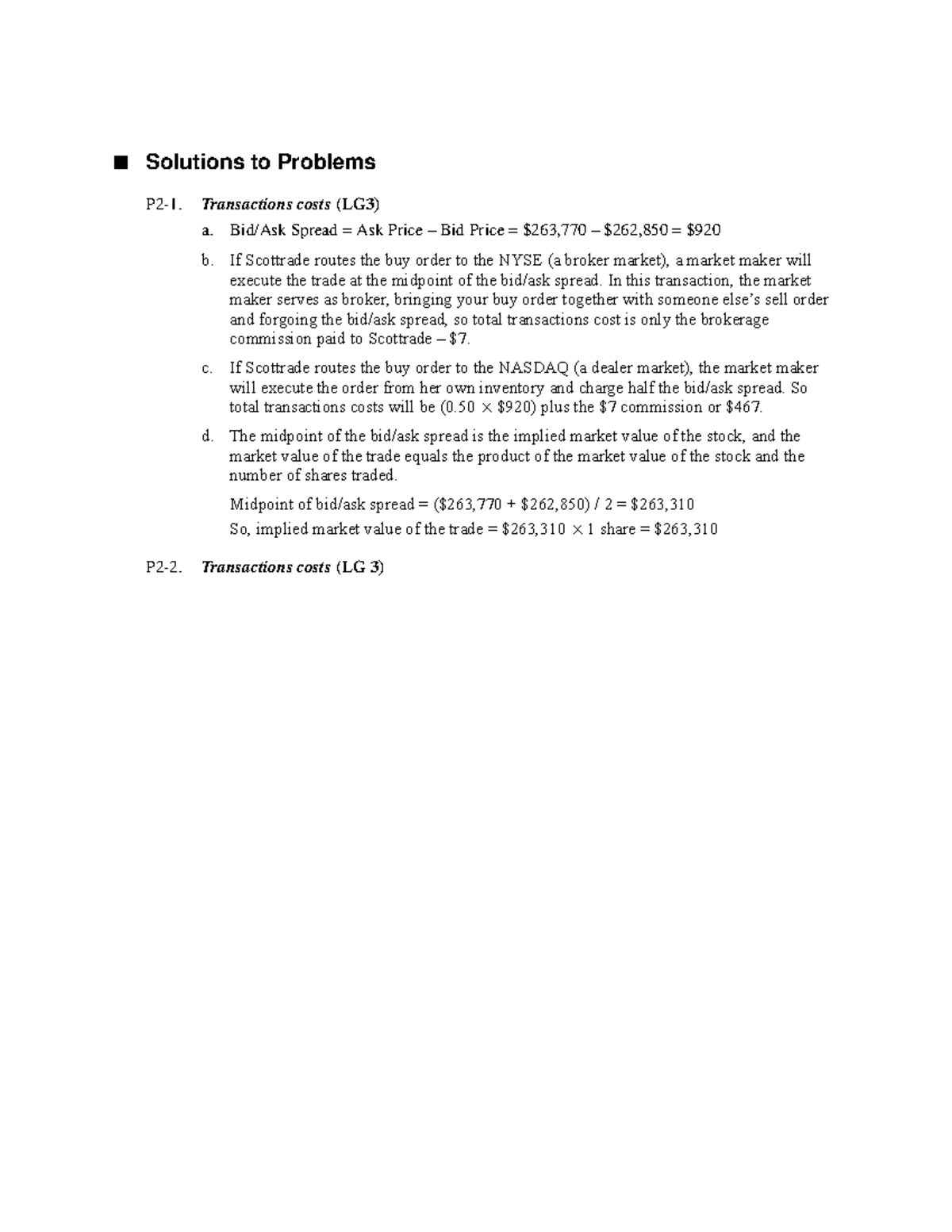 Chapter 2 Solutions to Problems - Solutions to Problems P2-1 ...