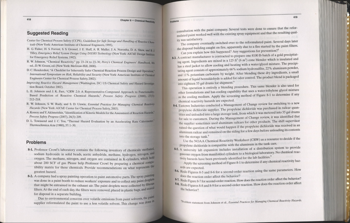 Chapter 8 to Chapter 14 Safety Book - 418 Chapter 8 Chemical Re4 ...