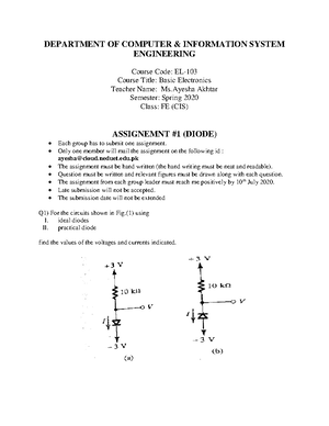 BEE assignment 1 (Q1-24) - basic electrical engineering - Studocu