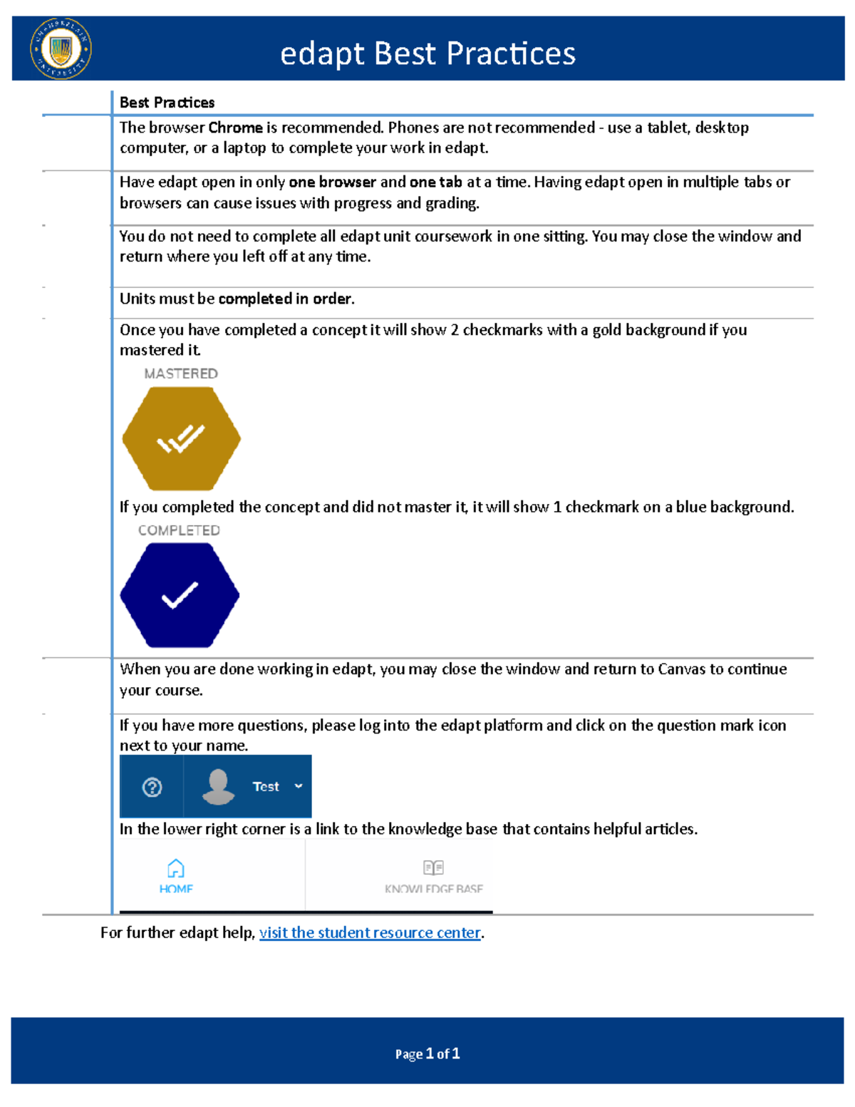 HG Edapt Best Practices - Best Practices The browser Chrome is ...