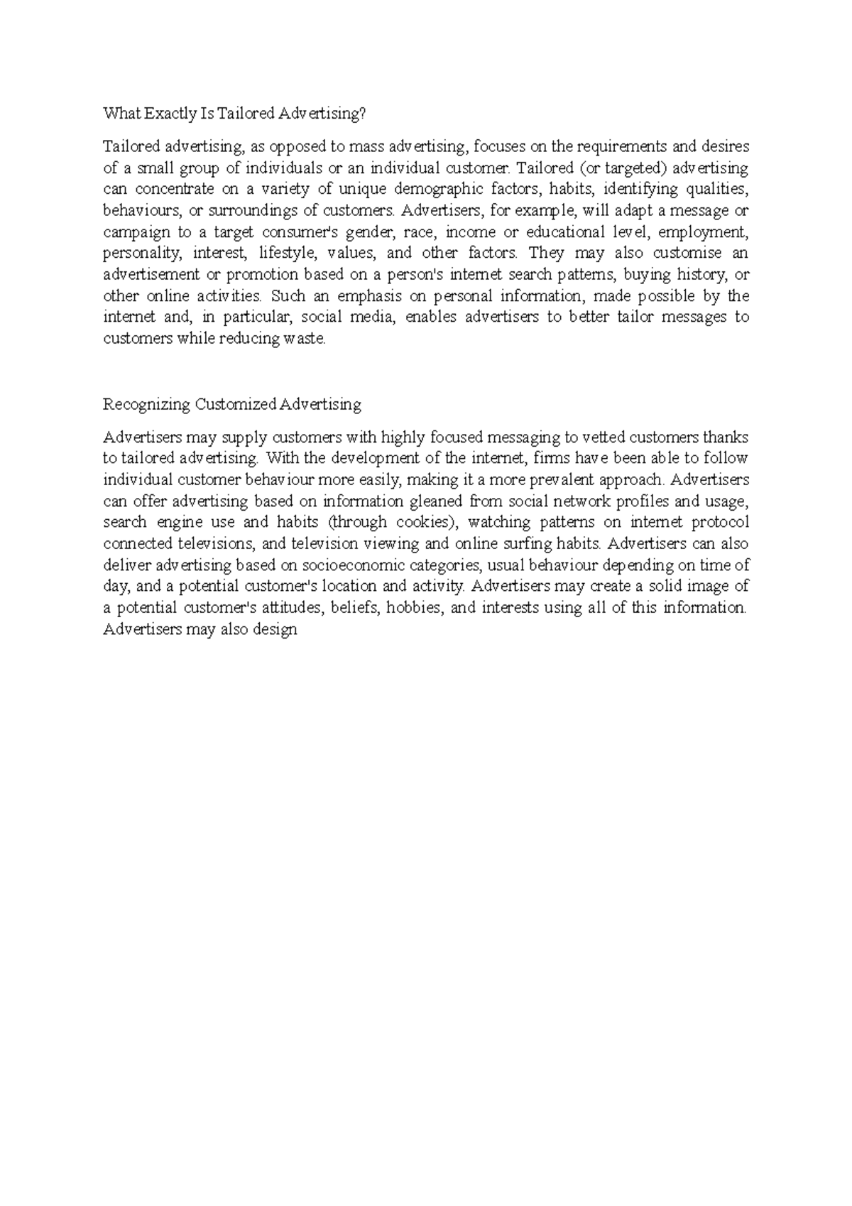 What Exactly Is Tailored Advertising - What Exactly Is Tailored ...