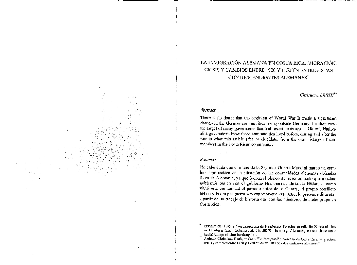Inmigraci%C3%B3n%20alemana - Historia de Costa Rica - Studocu