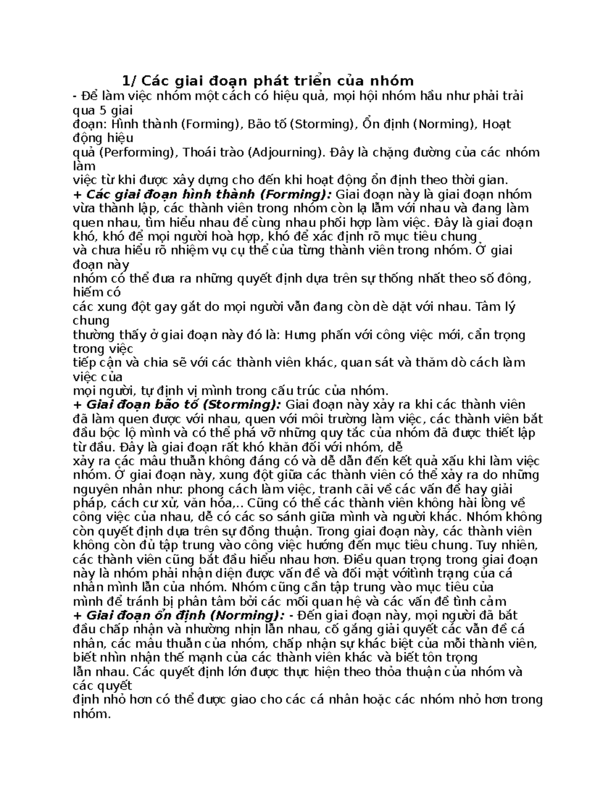 Giai-đoạn-phát-triển-nhóm-và-các-vấn-đề-qua-từng-giai-đoạn - 1/ Các ...